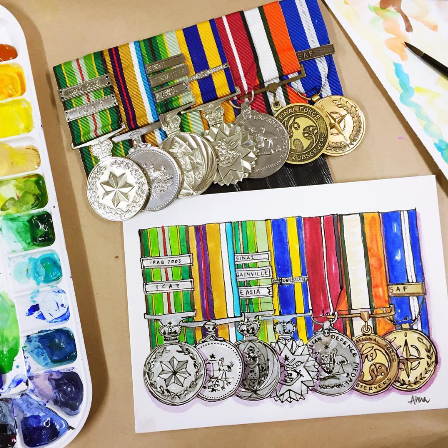 Custom Medal Painting - Shiny Happy Art