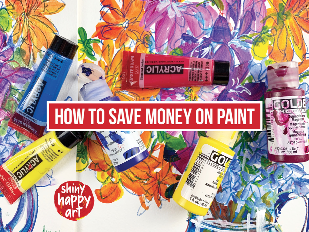 How to Save Money on Paint - Shiny Happy Art